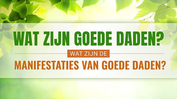 Wat zijn goede daden? Wat zijn de manifestaties van menselijke goede ...